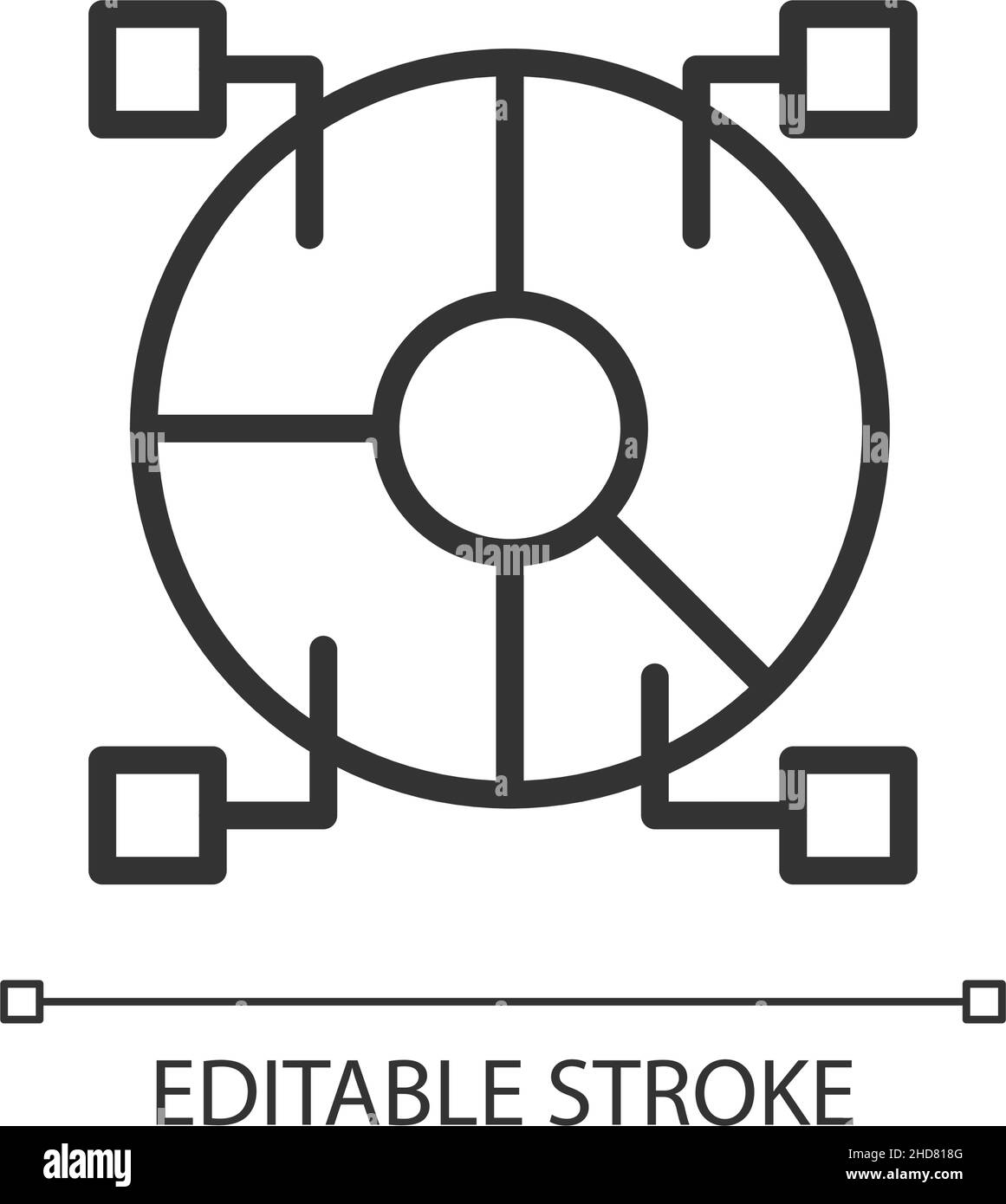 Data Set Analytics Linear Pixel Perfect Icon Stock Vector Image And Art Alamy