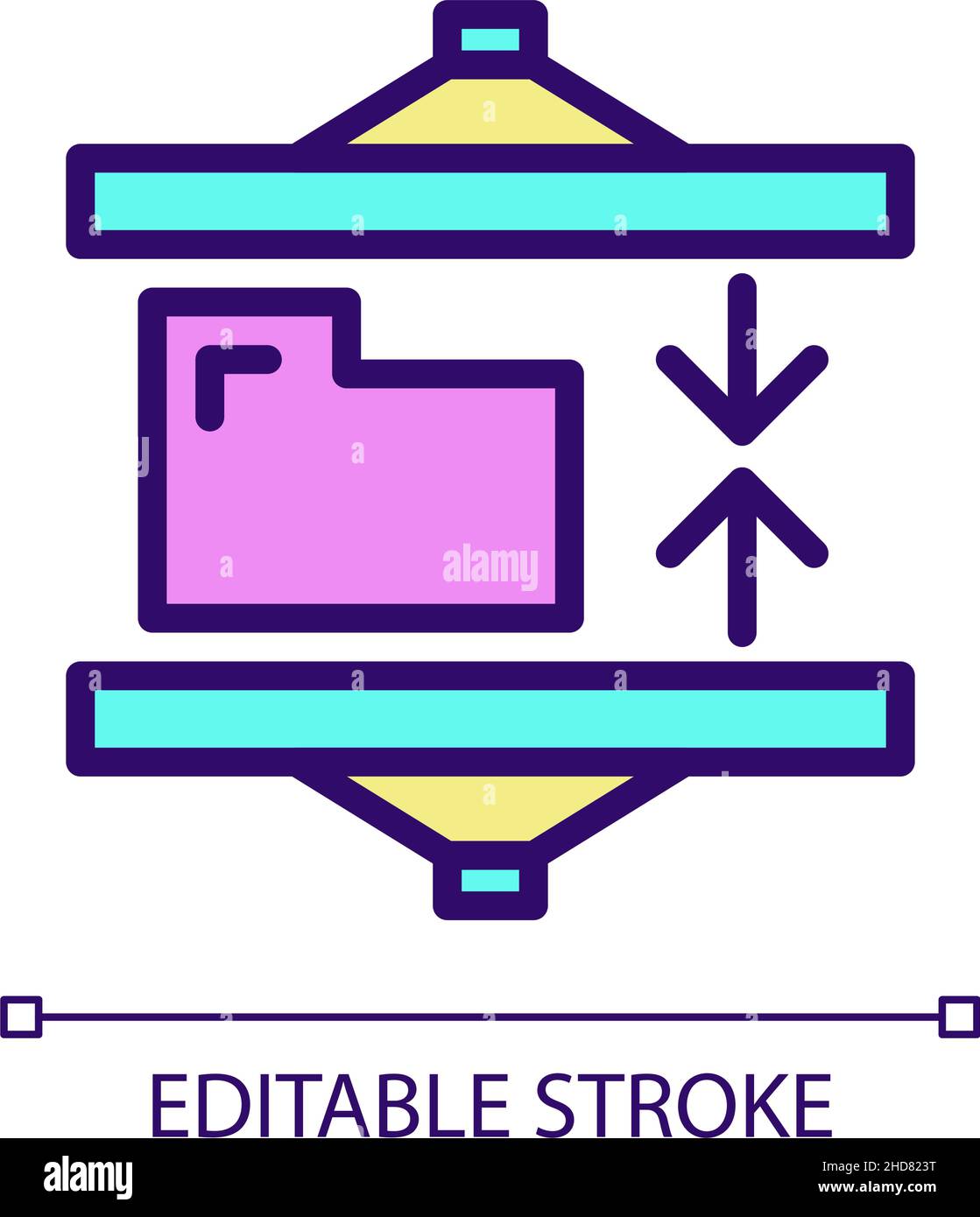 Data compression technique RGB color pixel perfect icon Stock Vector ...