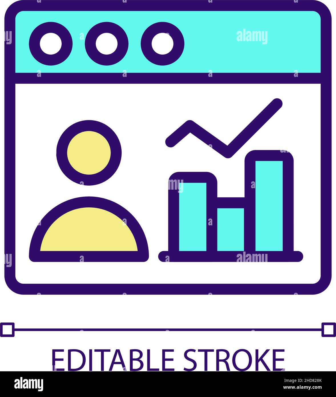 Social media data mining RGB color pixel perfect icon Stock Vector Image & Art - Alamy