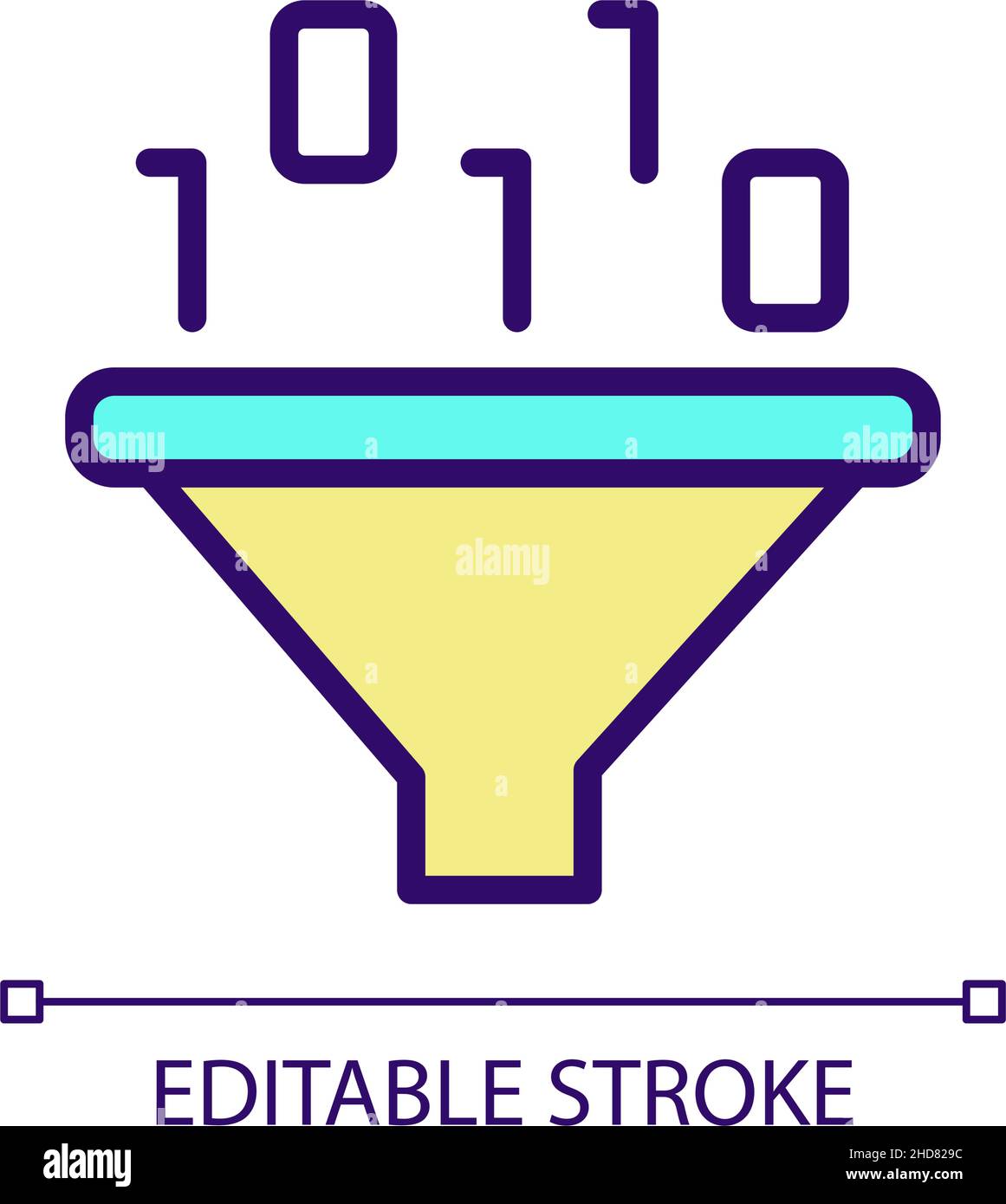 Filter for data mining RGB color pixel perfect icon Stock Vector Image & Art - Alamy