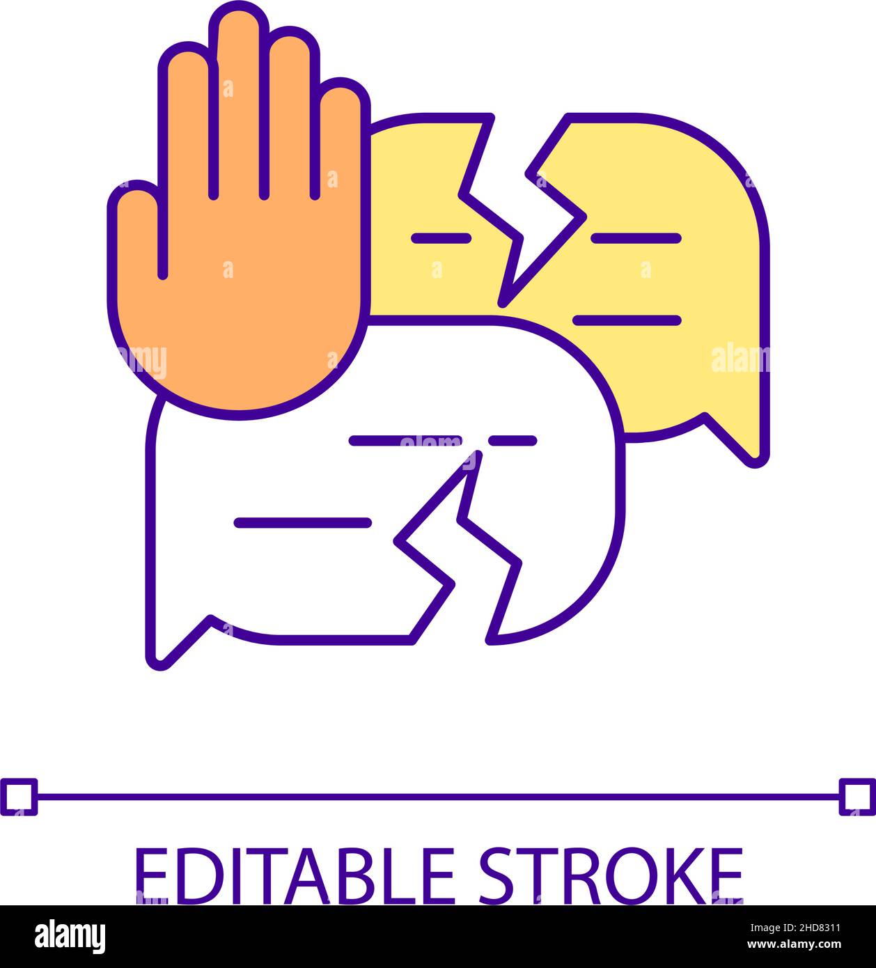 Coping with ineffective communication RGB color icon Stock Vector Image ...