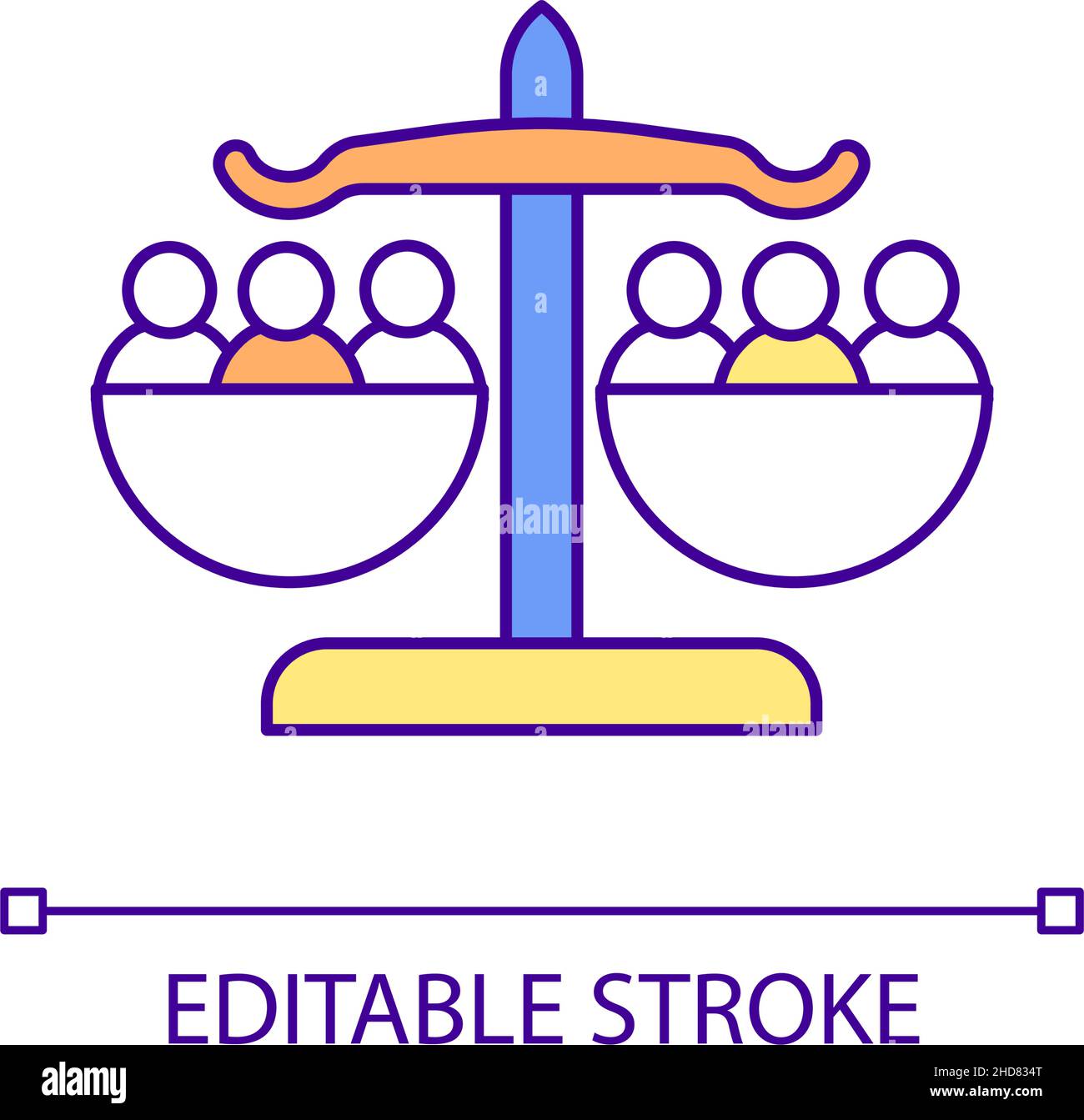 Equal human rights RGB color icon Stock Vector Image & Art - Alamy