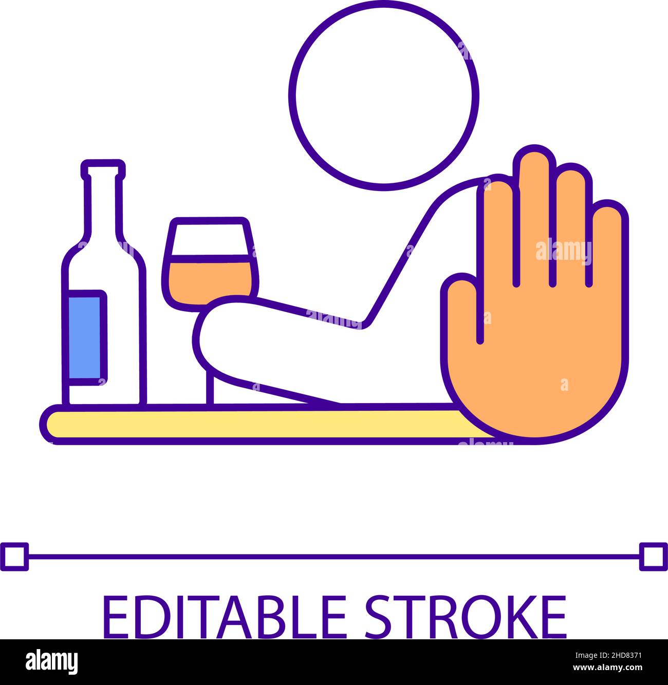 Alcohol abuse prevention RGB color icon Stock Vector Image & Art - Alamy