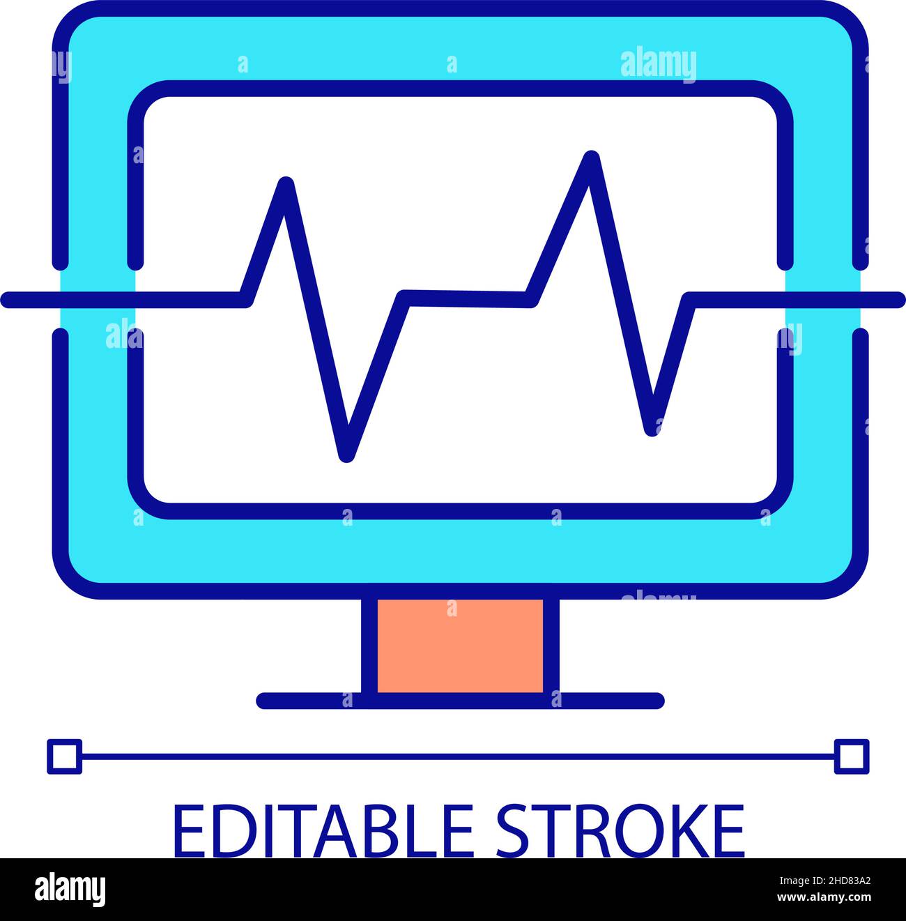 Computer diagnostic RGB color icon Stock Vector Image & Art - Alamy