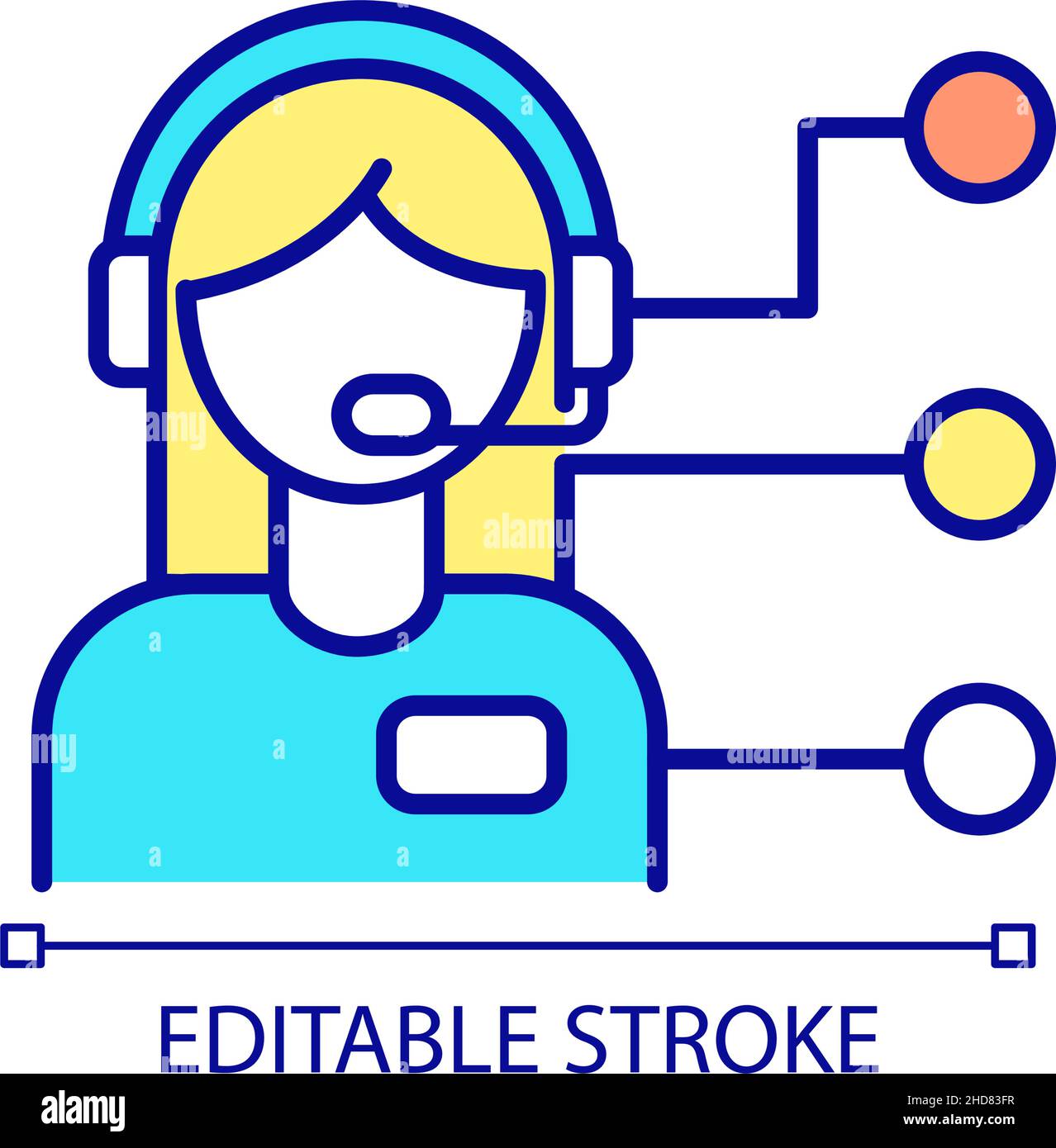 Technical support agent RGB color icon Stock Vector Image & Art - Alamy