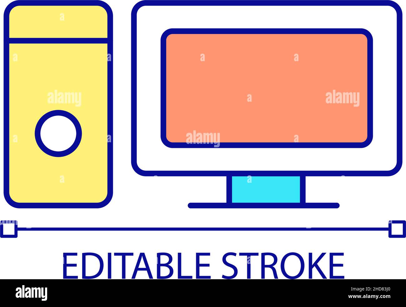 Personal computer RGB color icon Stock Vector Image & Art - Alamy