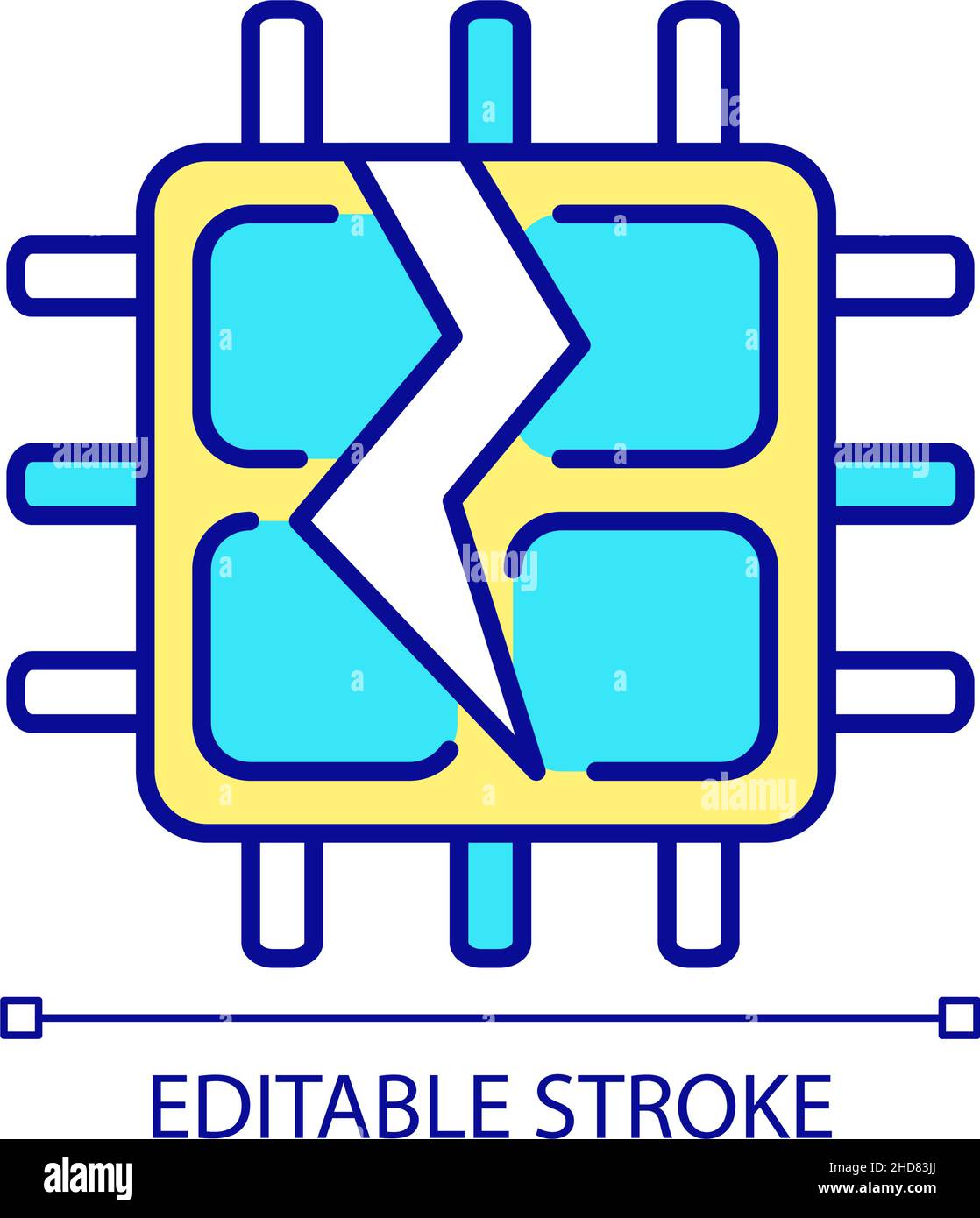 CPU breakage RGB color icon Stock Vector Image & Art - Alamy