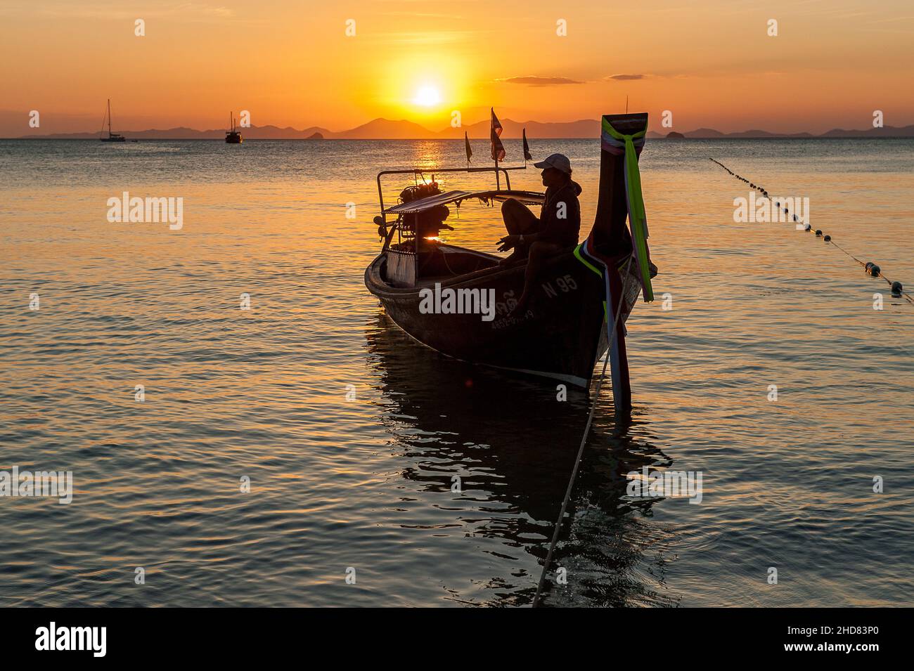 Sunset at Railay Beach West is one of the most famous beaches in ...