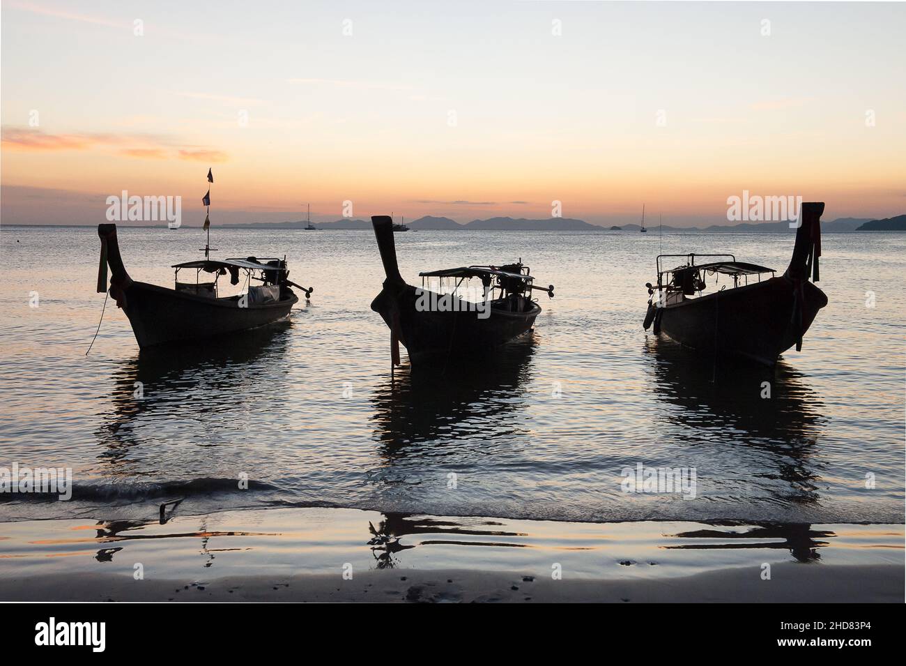 Sunset at Railay Beach West is one of the most famous beaches in ...
