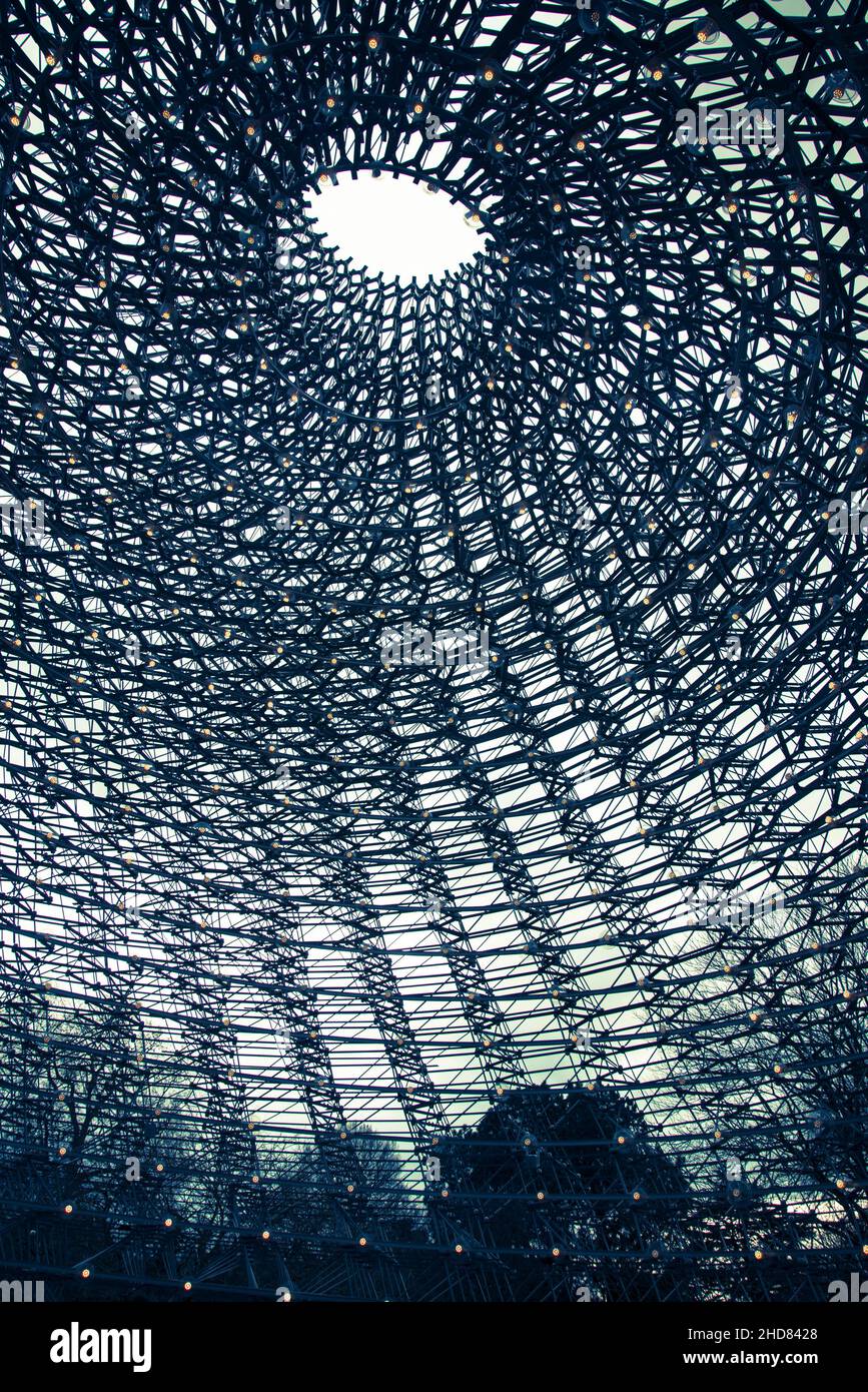 Circular metal structure with oculus, hole in the top Stock Photo - Alamy