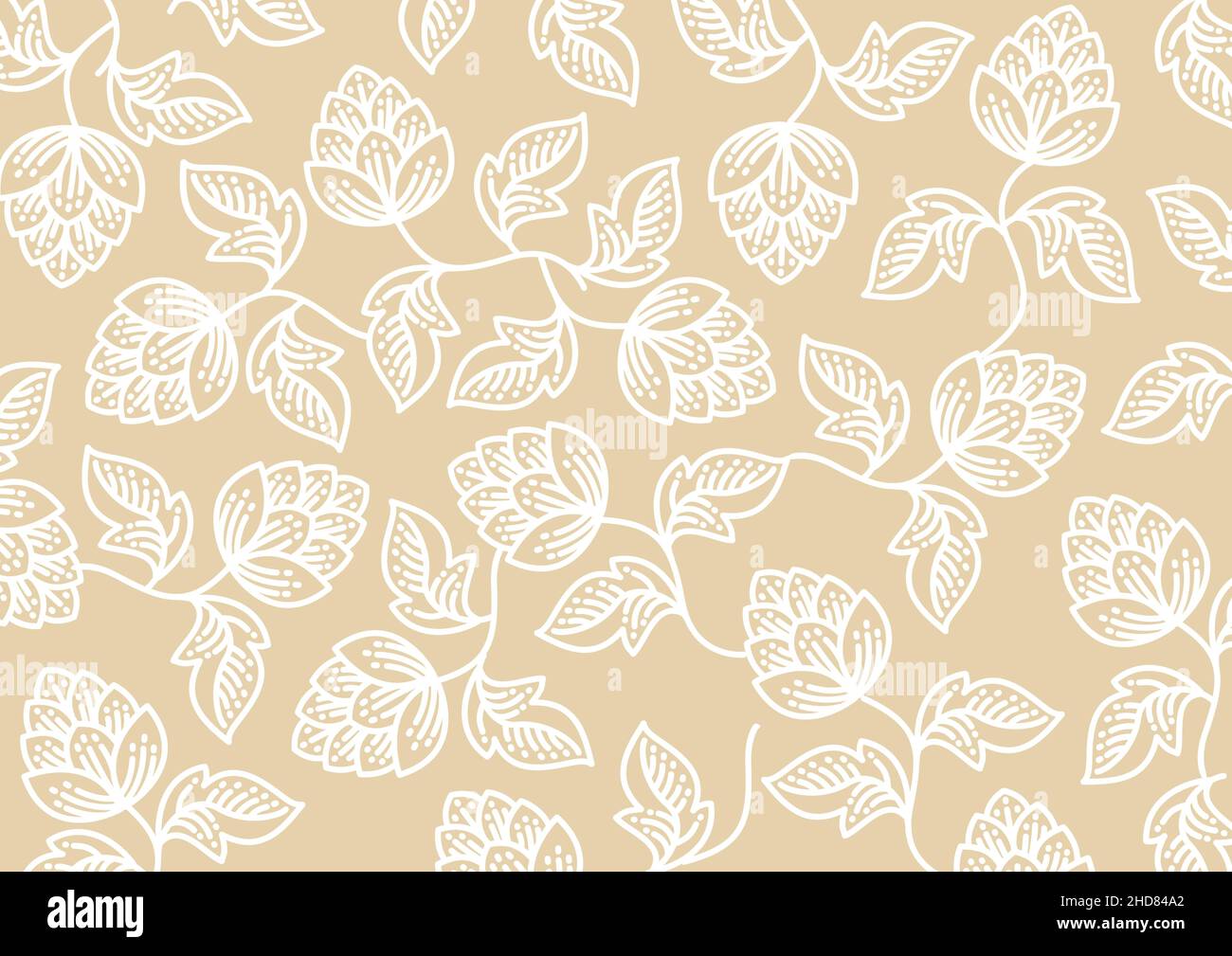 Floral pattern. Flower seamless background. Flourish ornamental garden ...