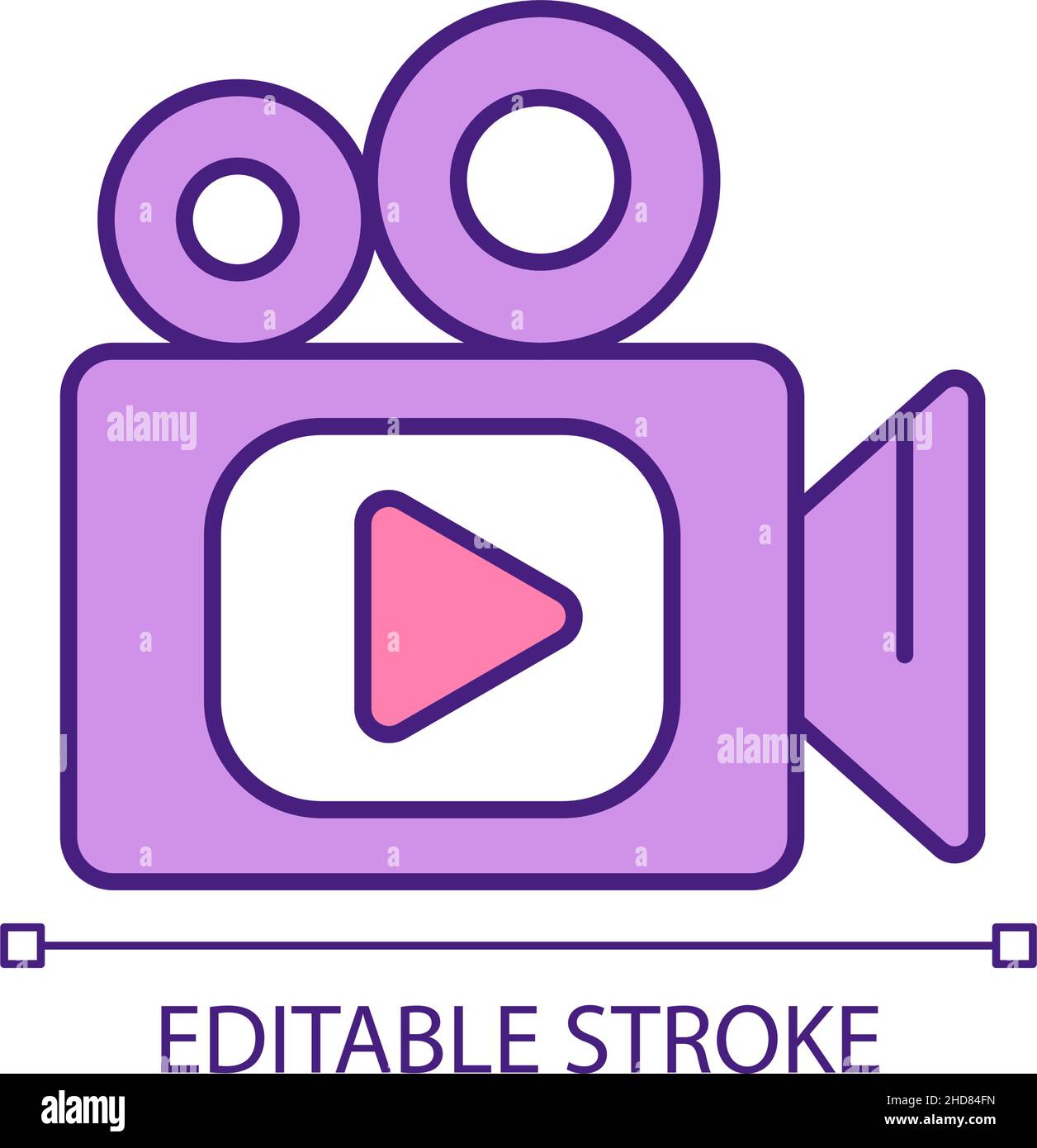 Advertising video content RGB color icon Stock Vector Image & Art - Alamy