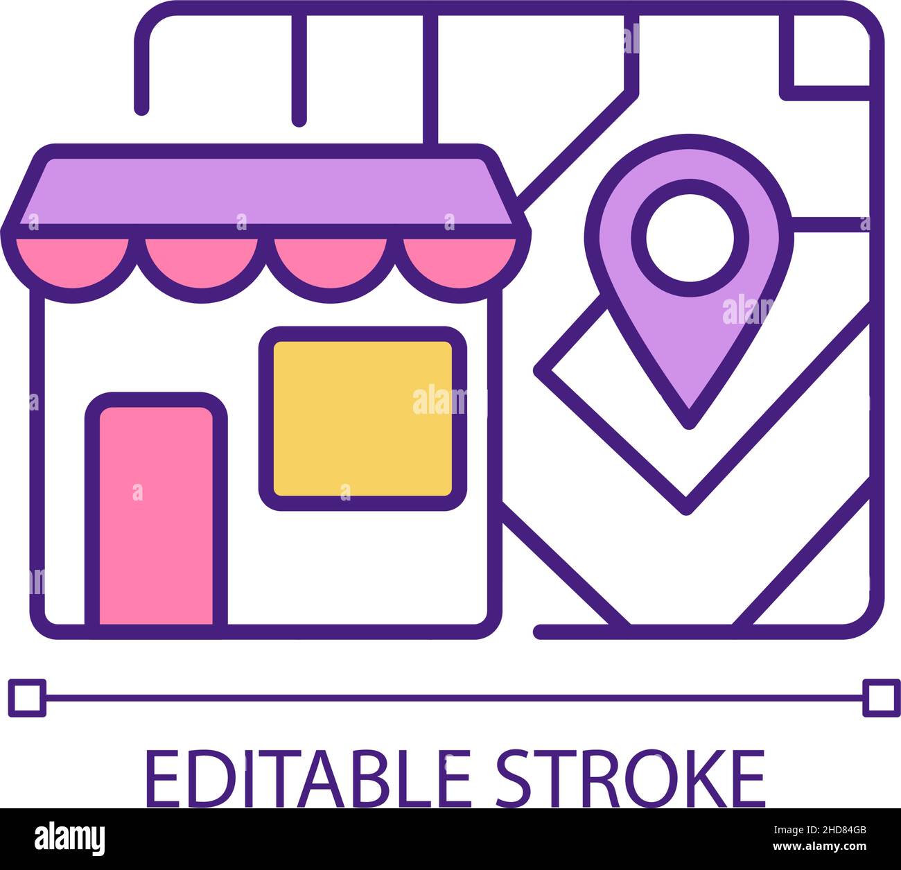 Business location mark RGB color icon Stock Vector Image & Art - Alamy