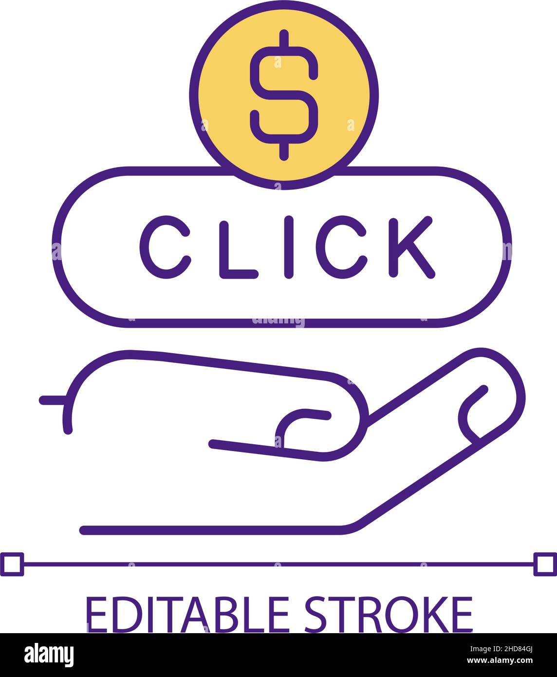 Pay per click RGB color icon Stock Vector Image & Art - Alamy