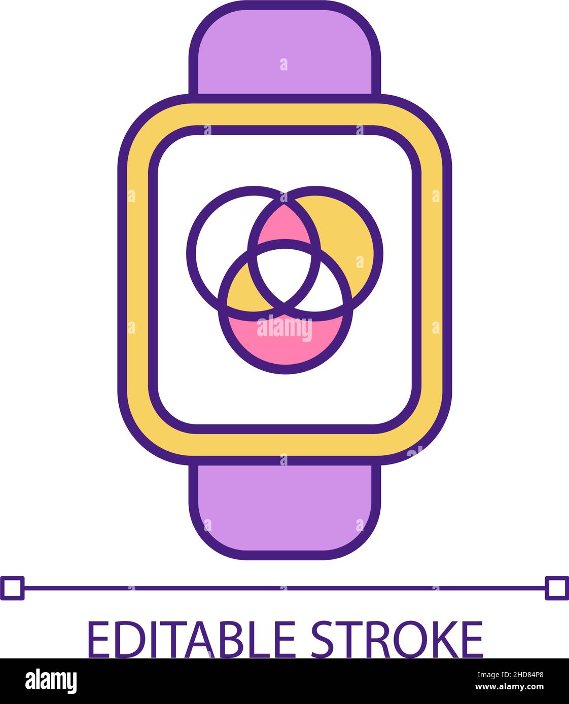 Smartwatch RGB color icon Stock Vector Image & Art - Alamy