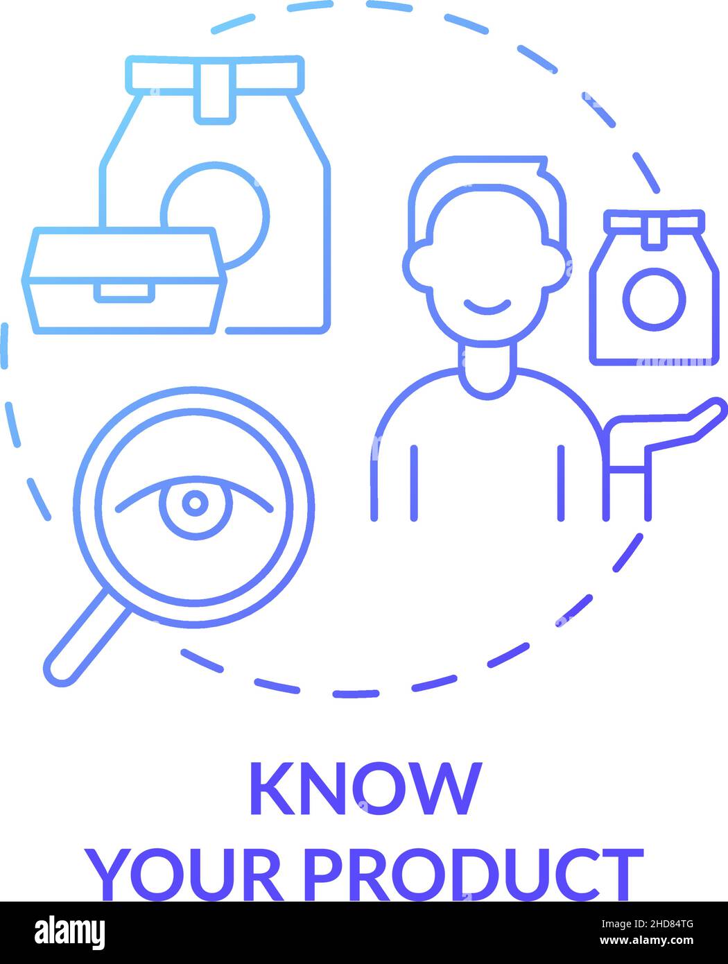 Know your product blue gradient concept icon Stock Vector Image & Art ...