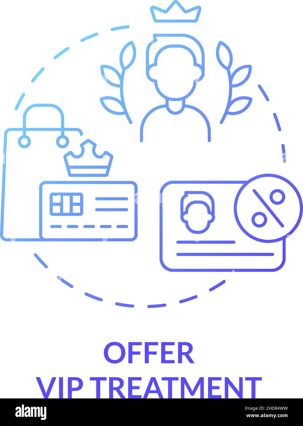 Offer vip treatment blue gradient concept icon Stock Vector Image & Art ...