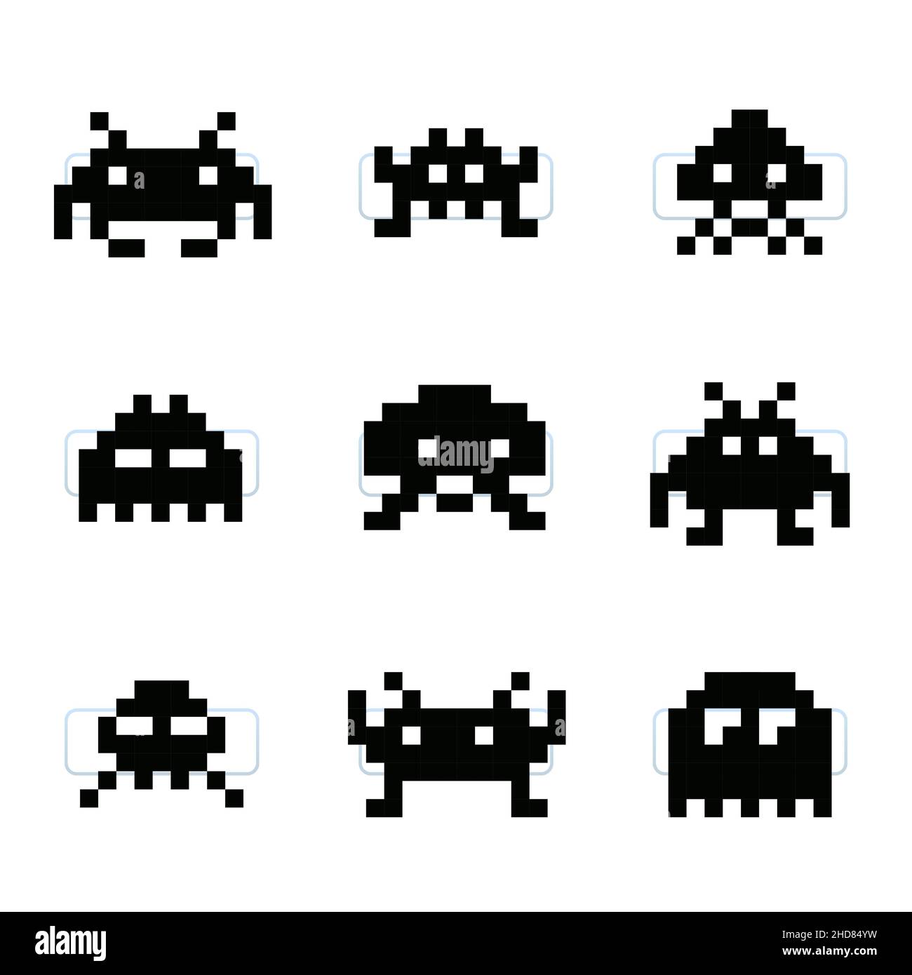 10x10 Pixel Art Black And White Authentic Quality | contratacion ...