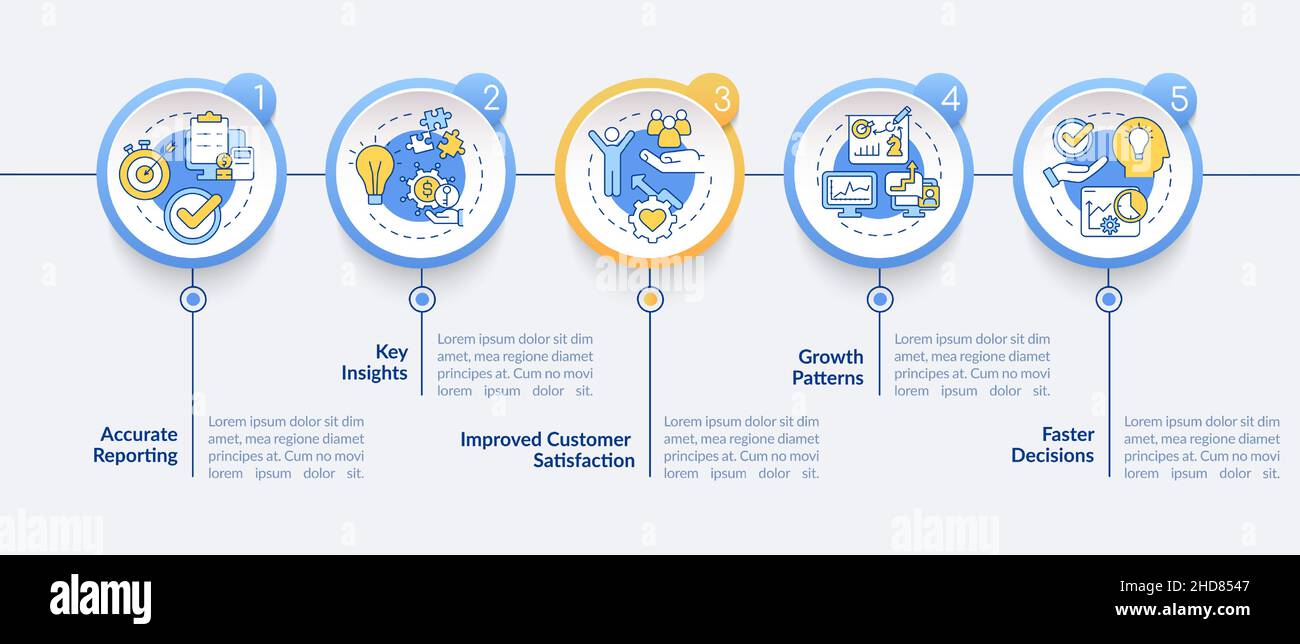 Business tools advantages circle infographic template Stock Vector Image & Art - Alamy