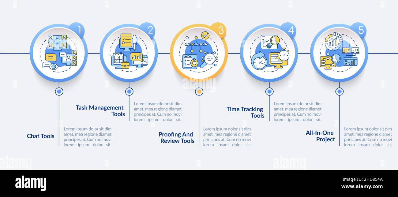 Business tools types circle infographic template Stock Vector Image ...