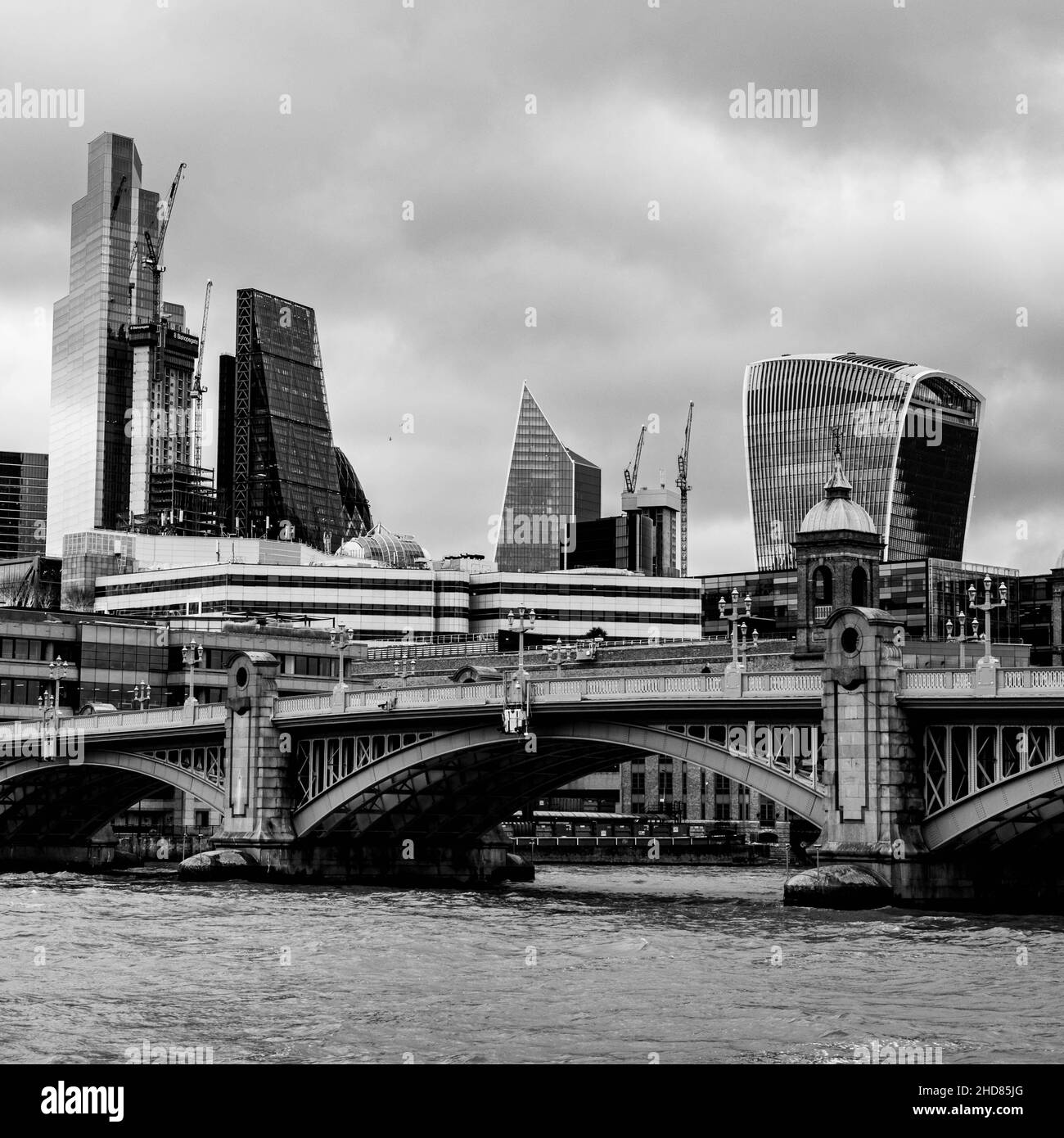 London England UK January 02 2022, London Skyline With A Group Of ...