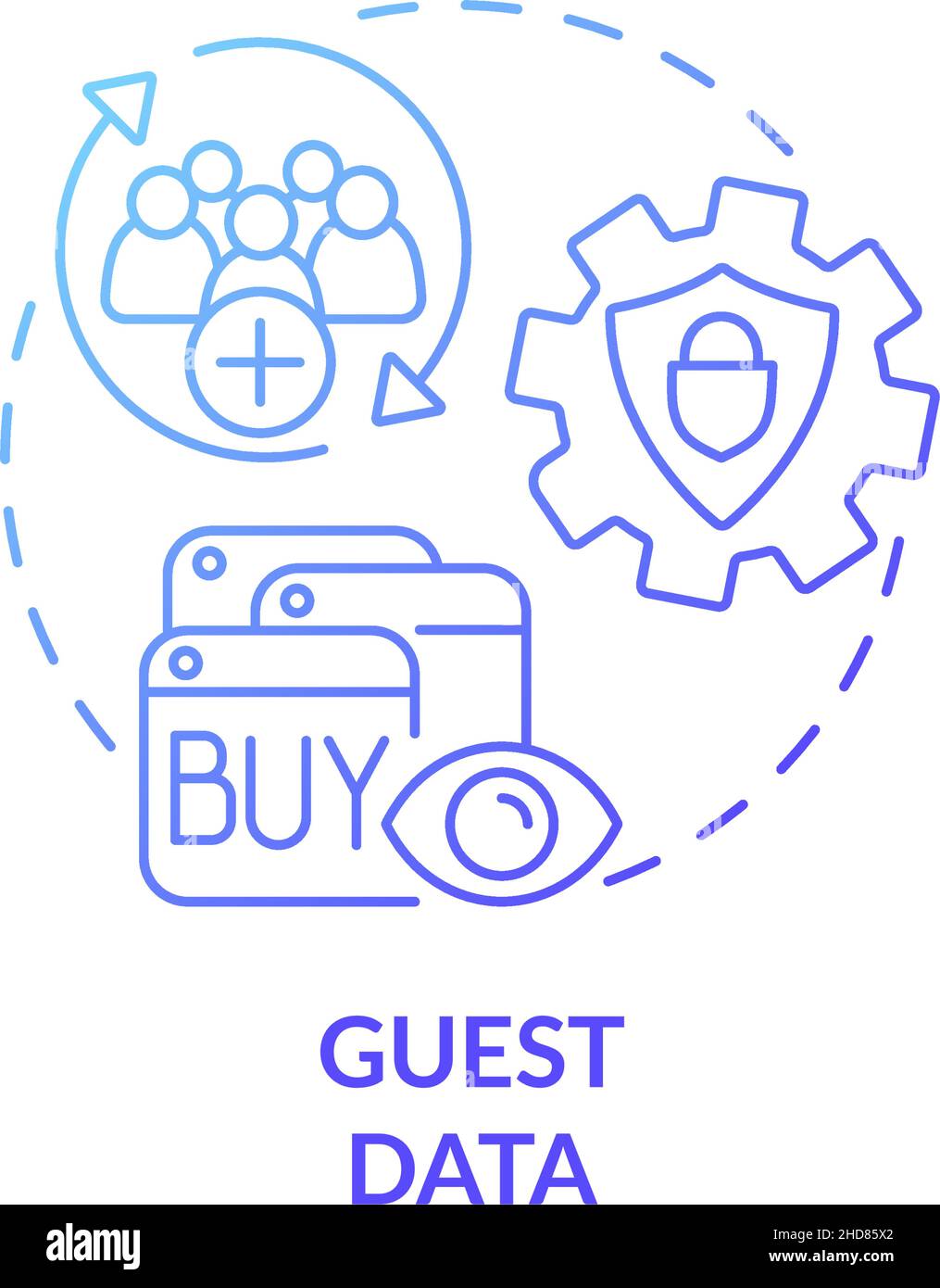 Guest data blue gradient concept icon Stock Vector Image & Art - Alamy