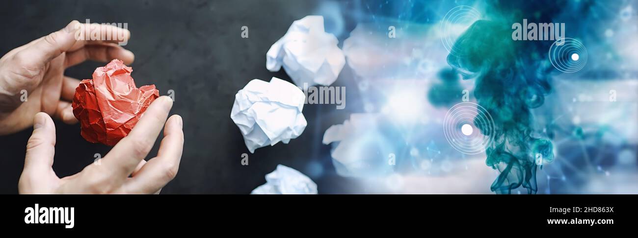 Colored pieces of paper. The concept of creativity and formation of ...