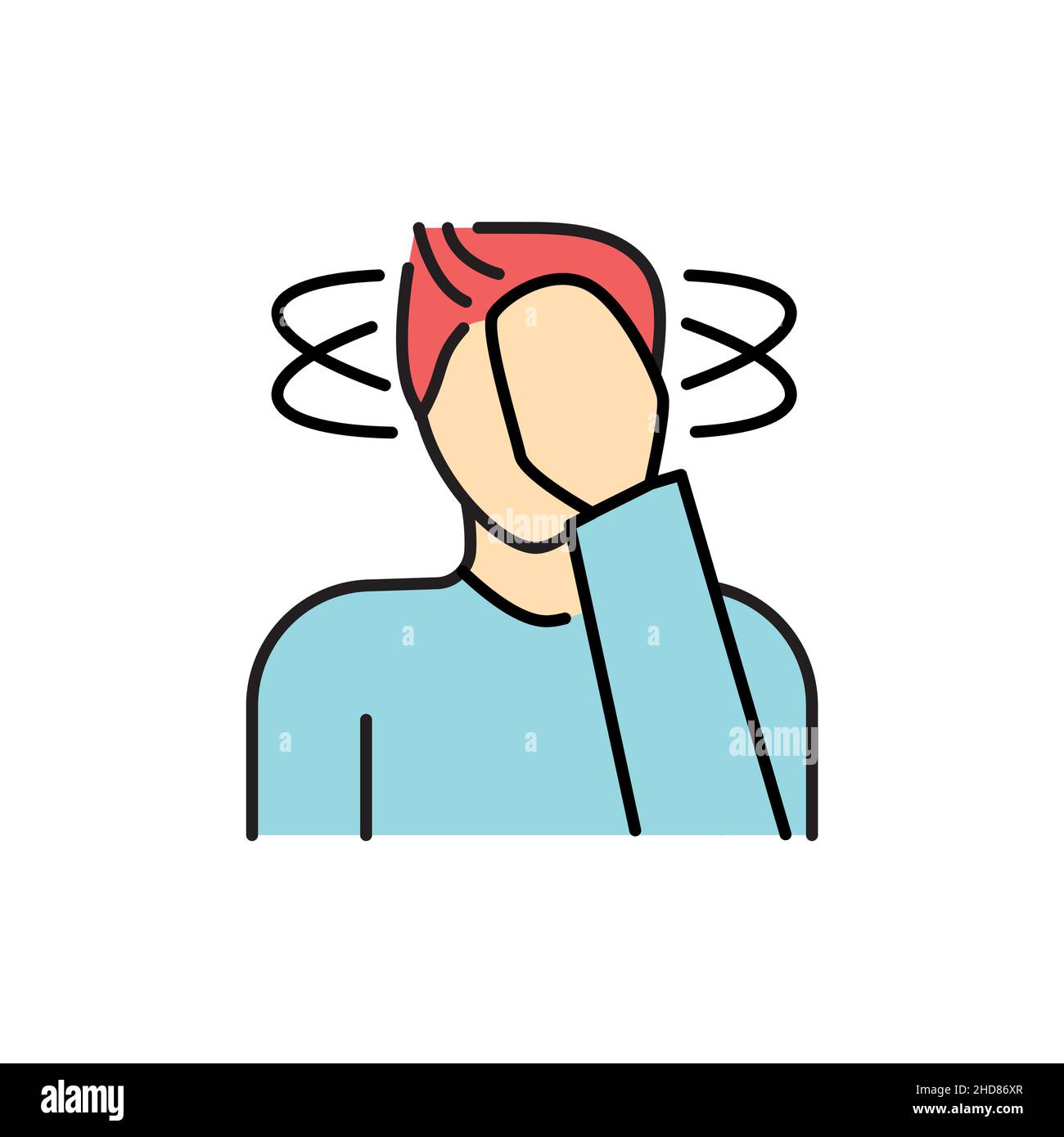 Vertigo color line icon. Human diseases. Pictogram for web page, mobile ...