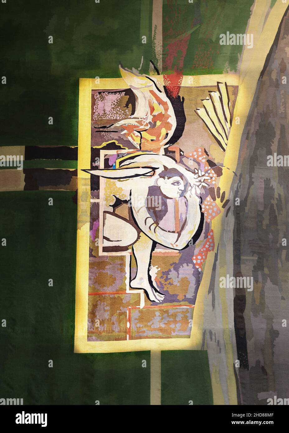 Figurative portrait of the gospel writer Matthew, a winged man, on the ...