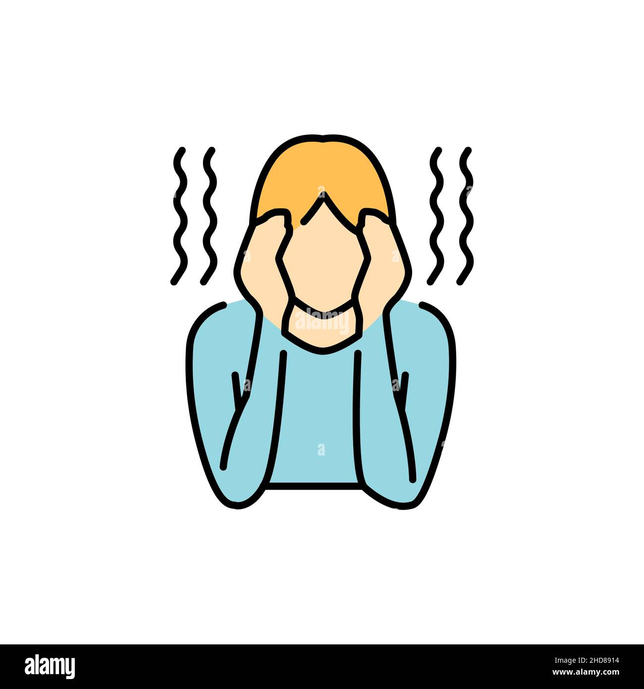 Weakness color line icon. Human diseases. Pictogram for web page ...