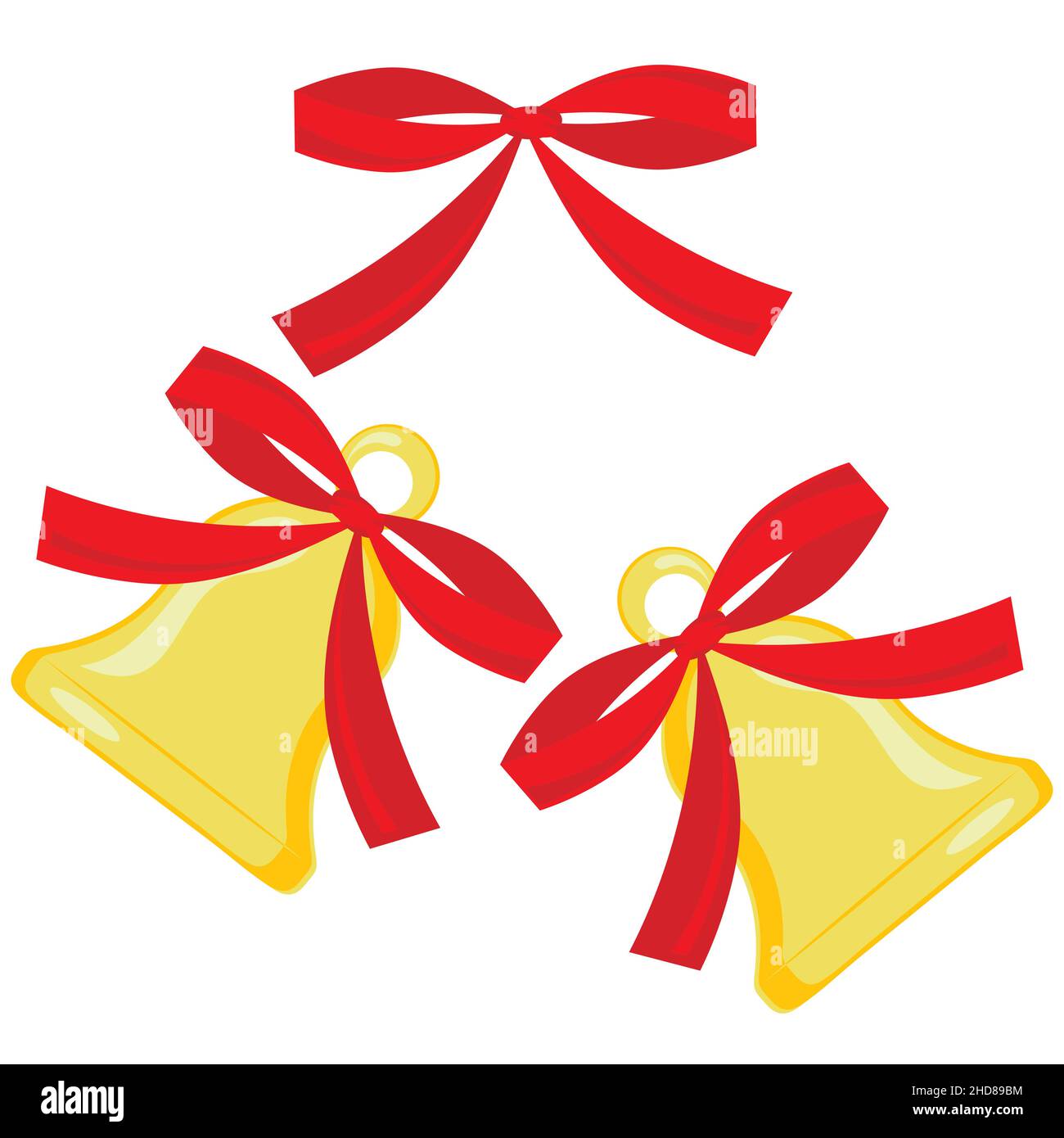 Illustration on a square background - a bell. Design element of books ...