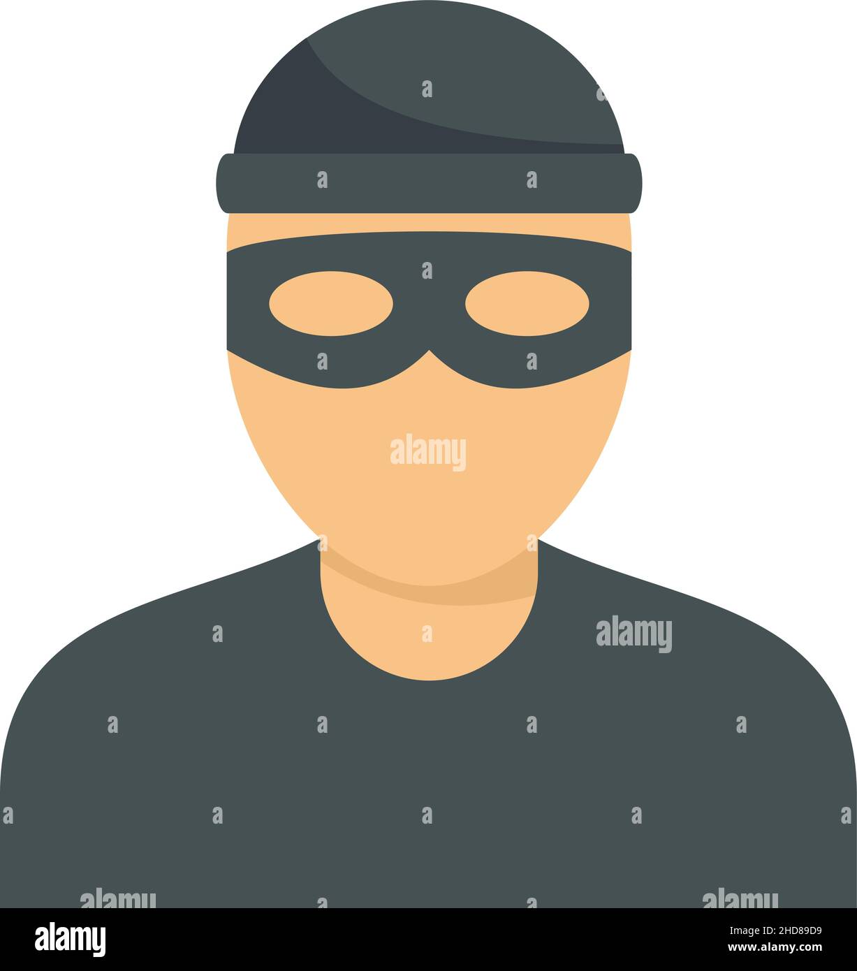 Bandit icon. Flat illustration of bandit vector icon isolated on white ...