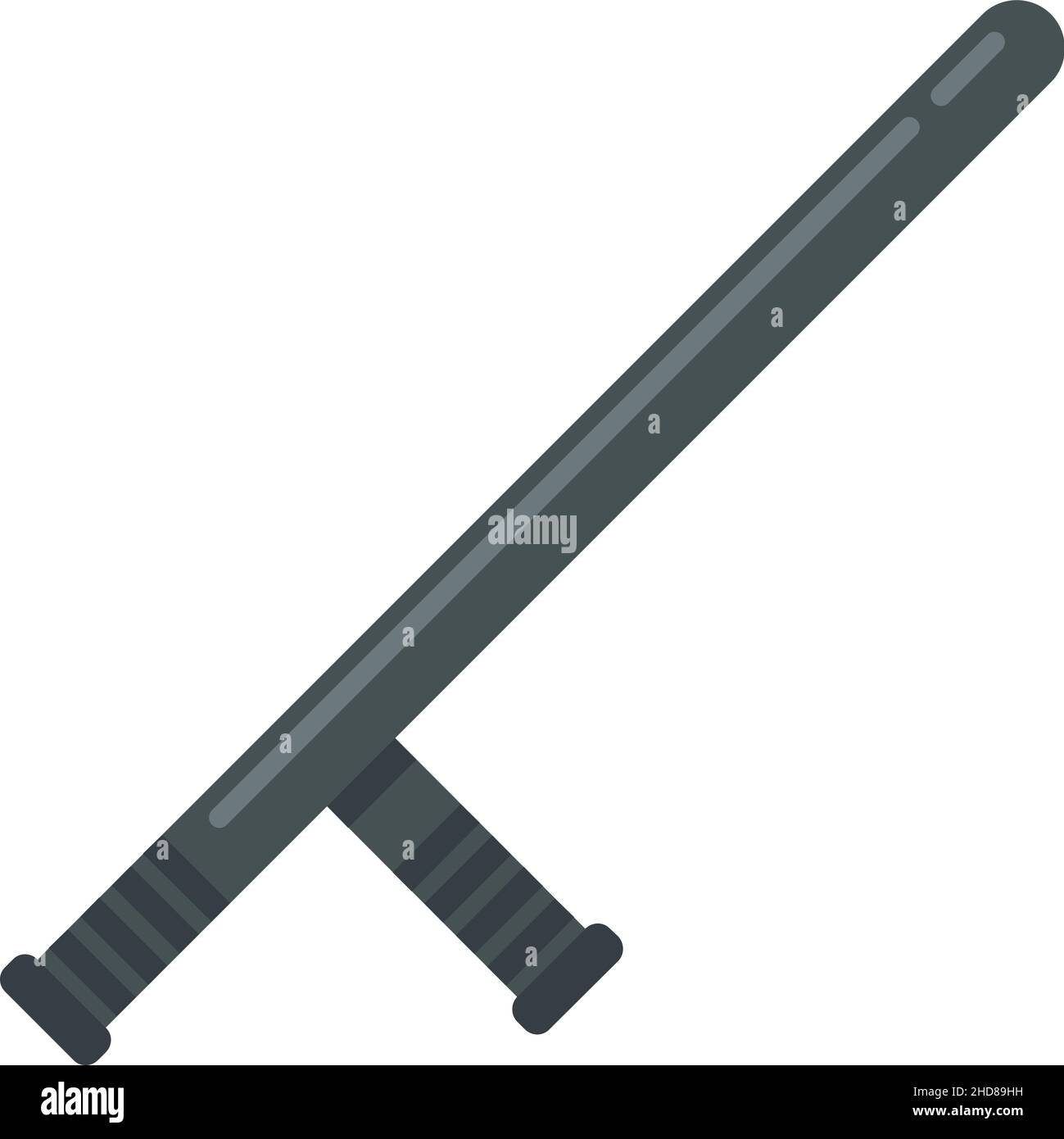 Prison guard bat icon. Flat illustration of prison guard bat vector ...