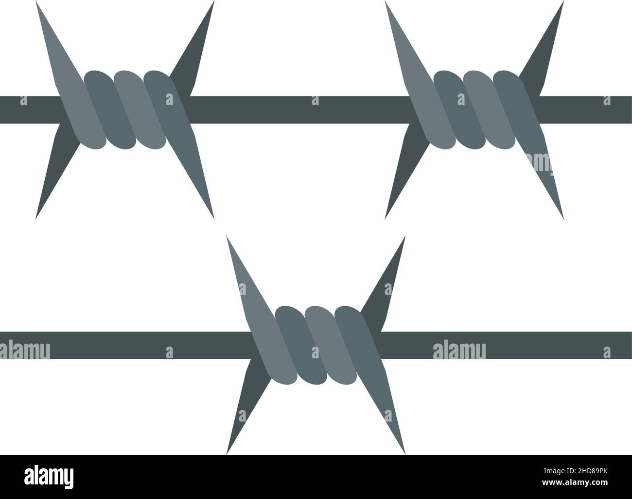 Prison spike wire icon. Flat illustration of prison spike wire vector ...