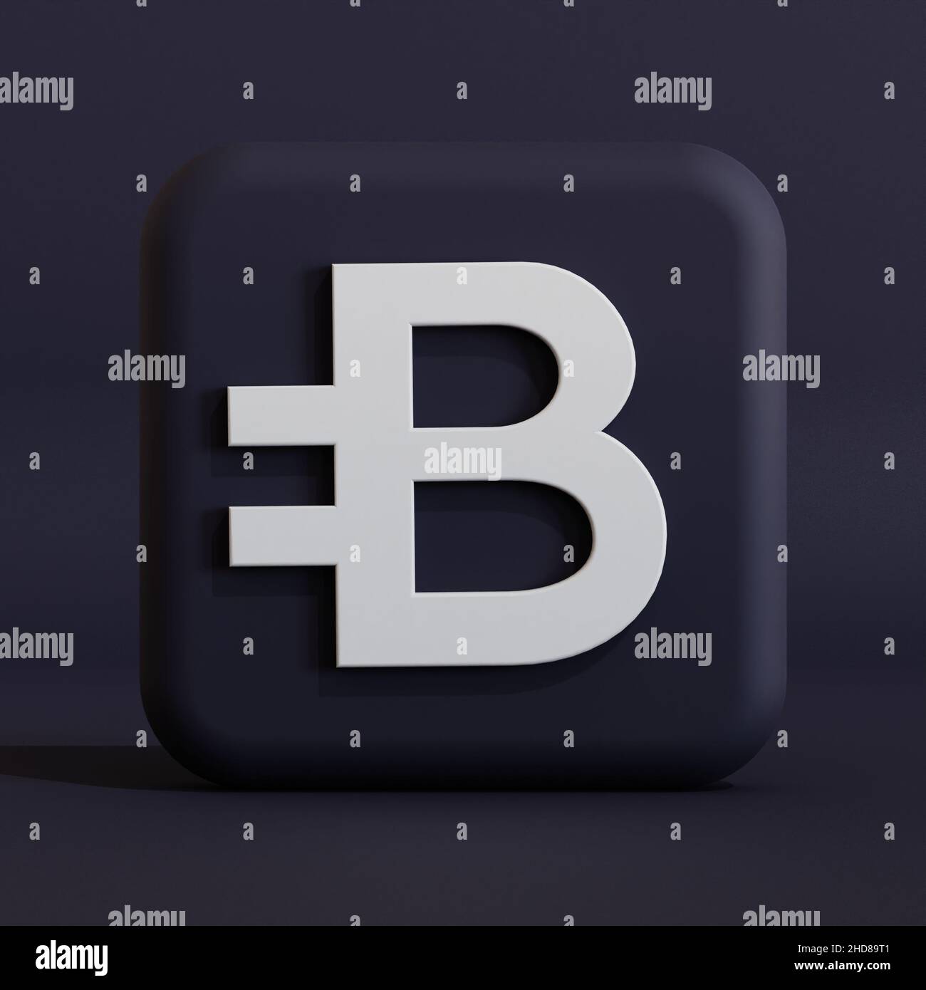 Bytecoin cryptocurrency symbol logo 3d illustration Stock Photo - Alamy