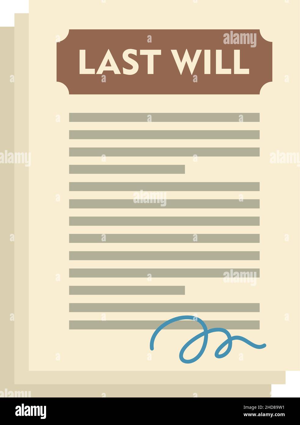 Notary last will icon. Flat illustration of notary last will vector ...