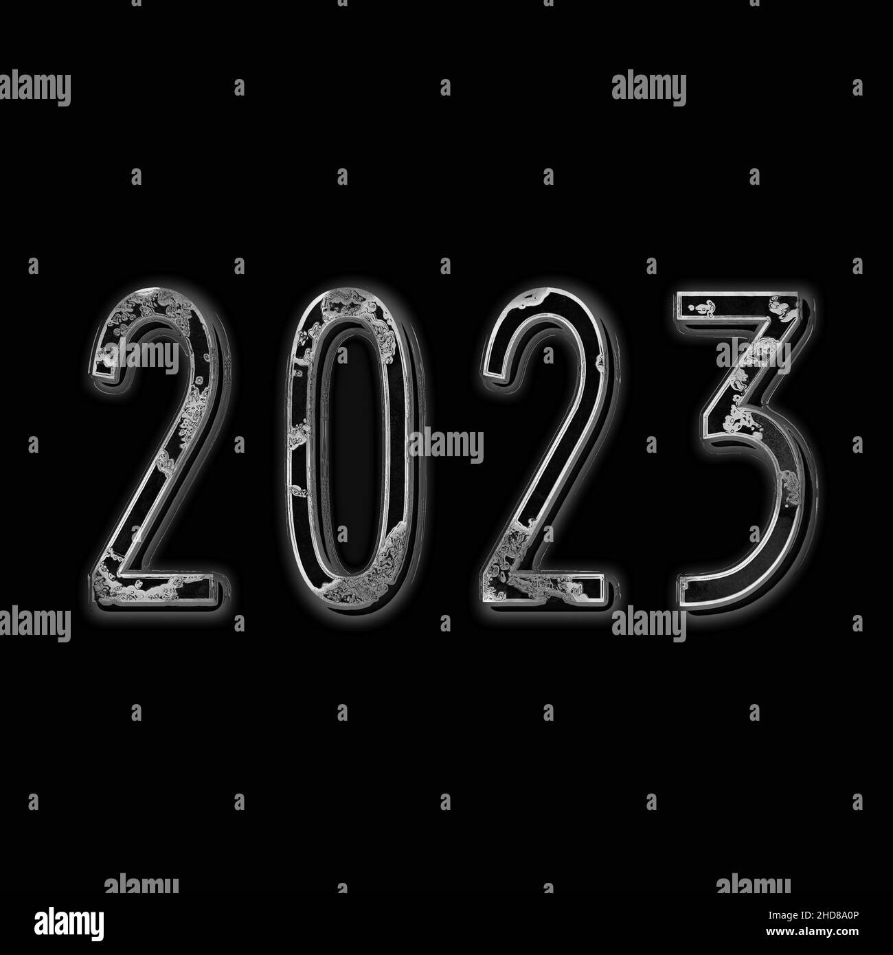 2023 sign Black and White Stock Photos & Images - Alamy