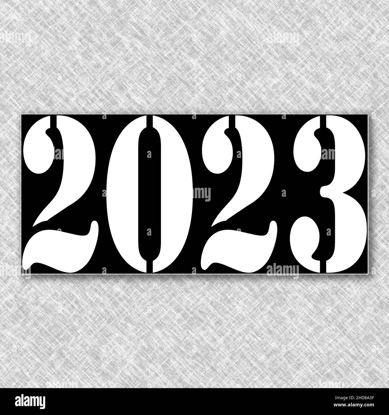 Symbol year 2023 Black and White Stock Photos & Images - Alamy