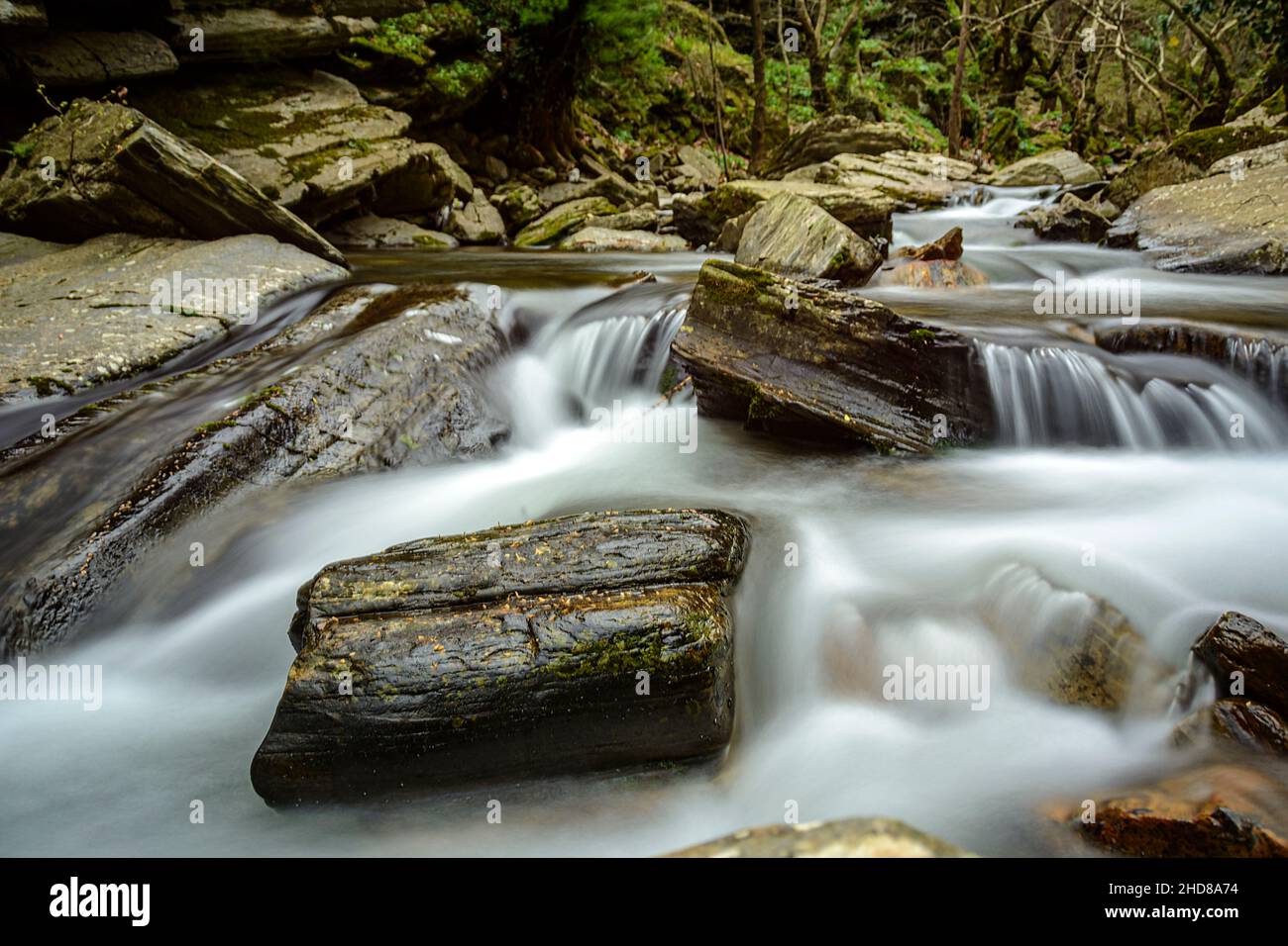 small waterfalls formed in streams Stock Photo - Alamy