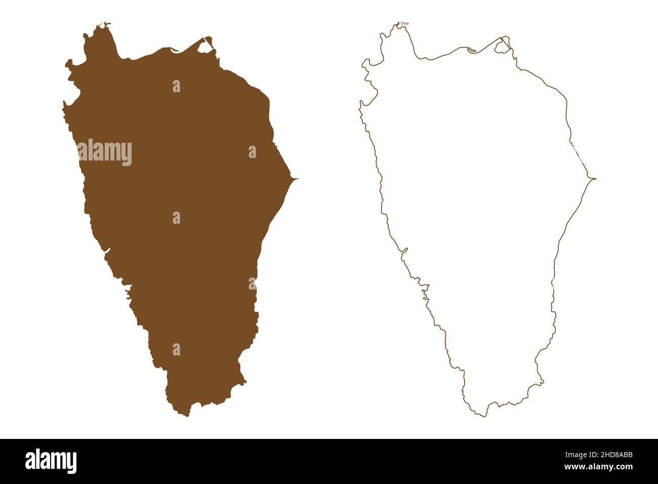 Sant Antioco (Sardinia, Italian Republic, Italy) map vector ...