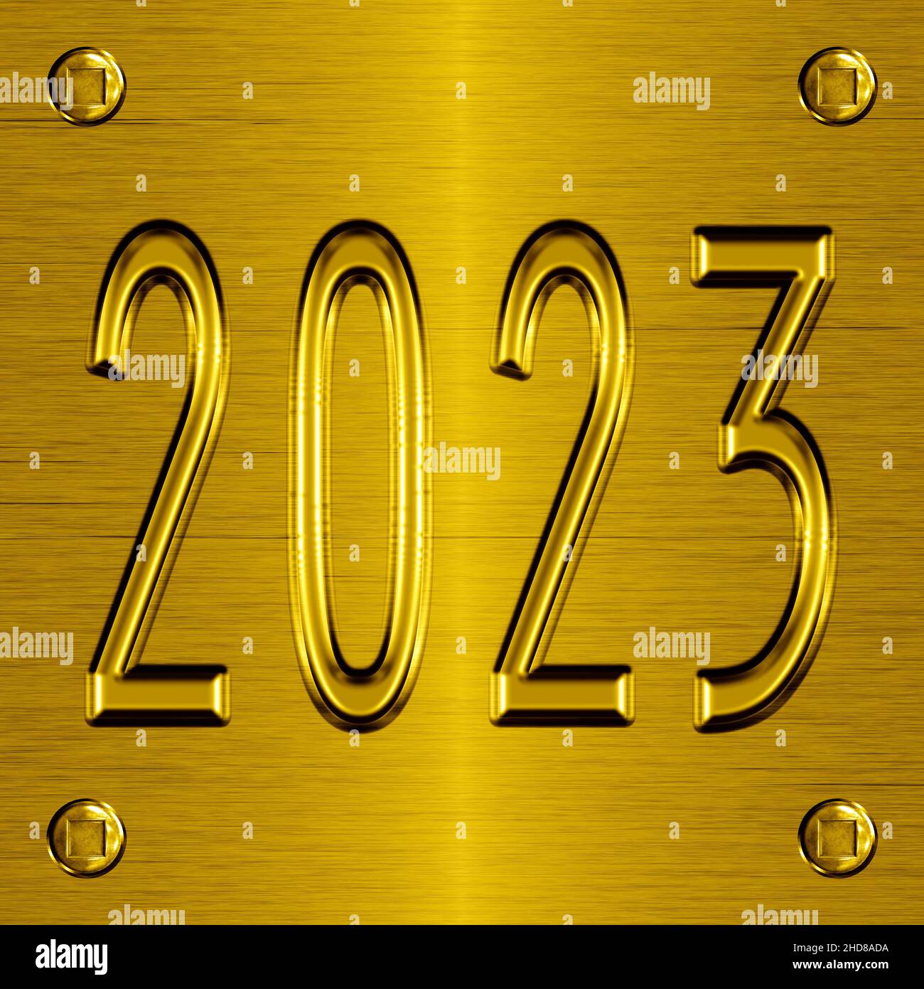 Golden year 2023 Stock Photo - Alamy