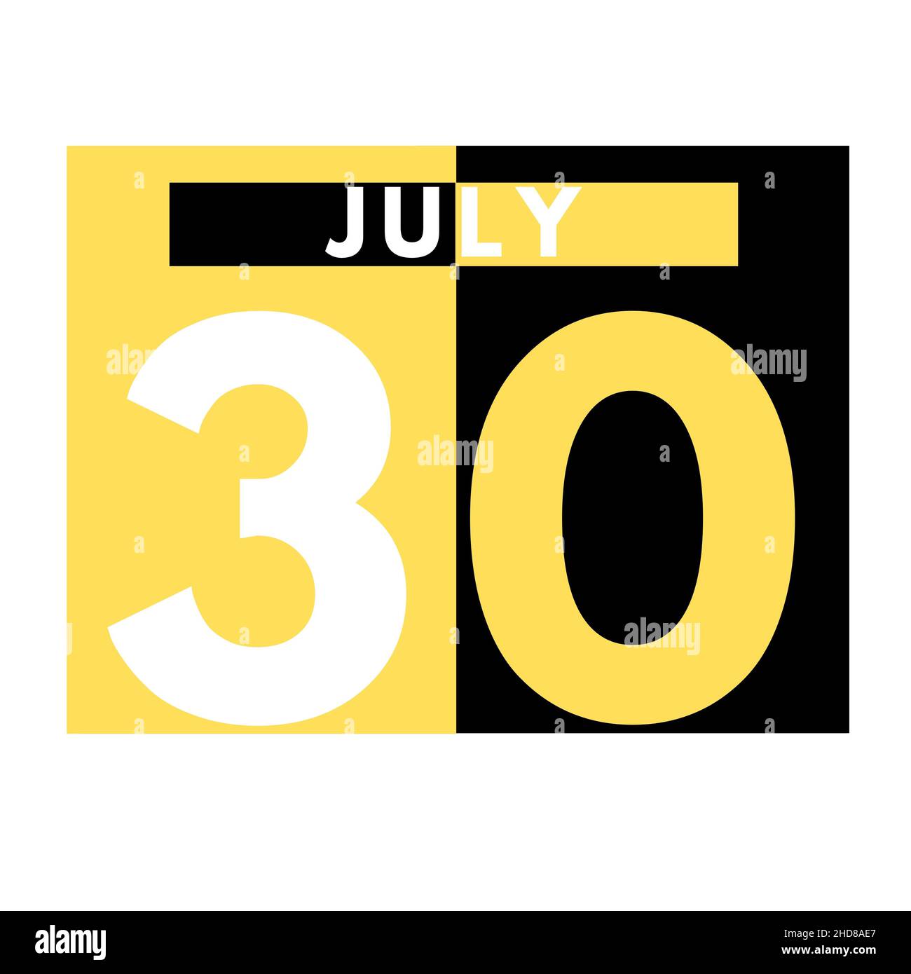 July 30 . Modern daily calendar icon .date ,day, month .calendar for ...