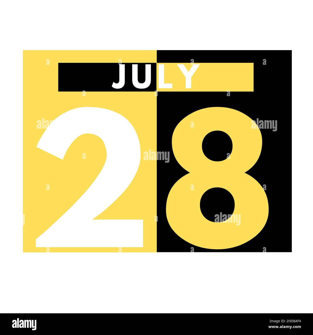 28 july calendar icon hi-res stock photography and images - Alamy