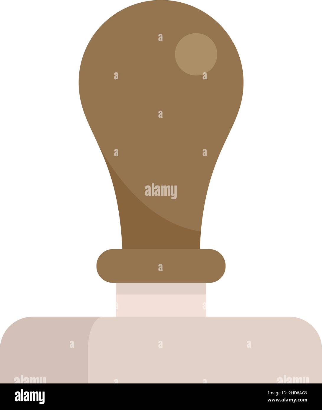 Notary metal stamp icon. Flat illustration of notary metal stamp vector ...