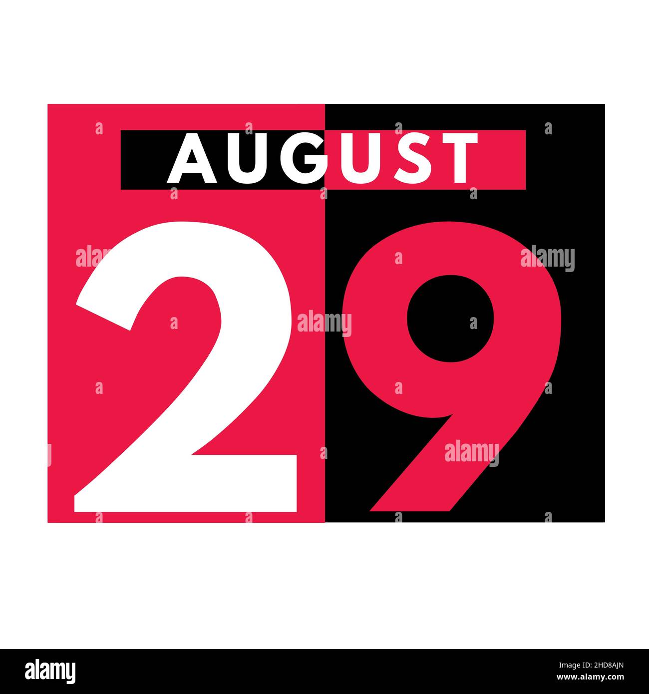August 29 . Modern daily calendar icon .date ,day, month .calendar for ...