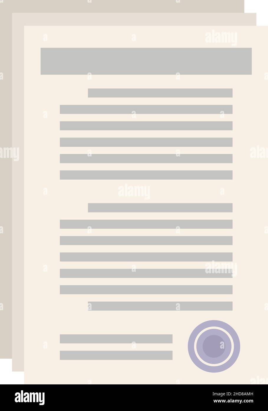 Notary documents icon. Flat illustration of notary documents vector ...