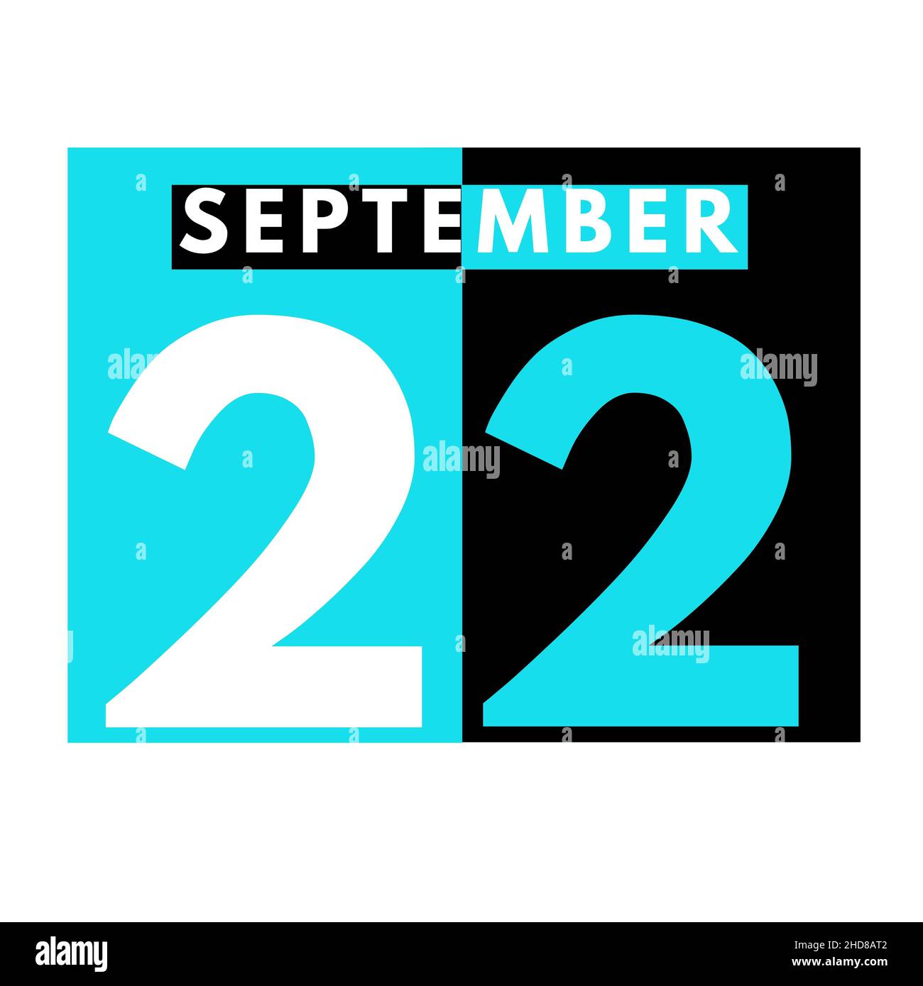 September 22 . Modern daily calendar icon .date ,day, month .calendar ...