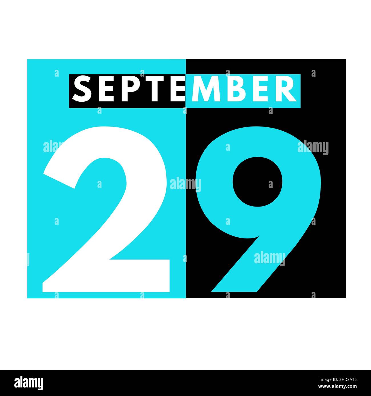September 29 . Modern daily calendar icon .date ,day, month .calendar ...
