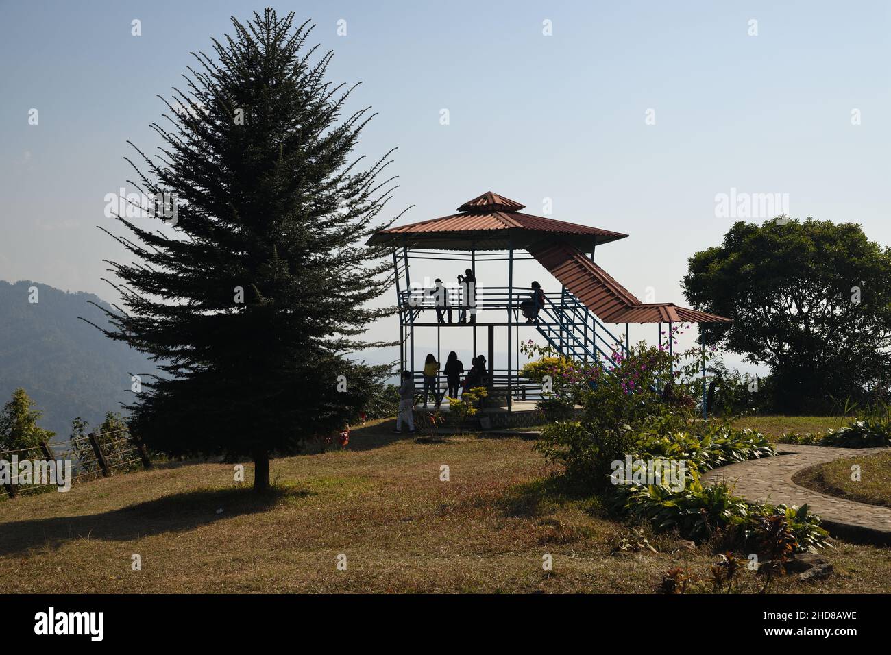 Dalgaon view point observation structure (altitude 2500 ft). Kalimpong ...