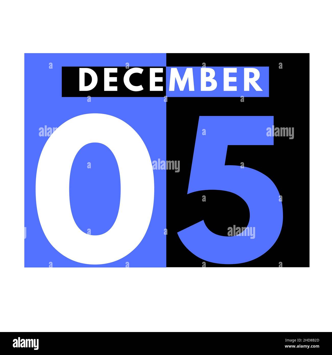 December 5 . Modern daily calendar icon .date ,day, month .calendar for ...